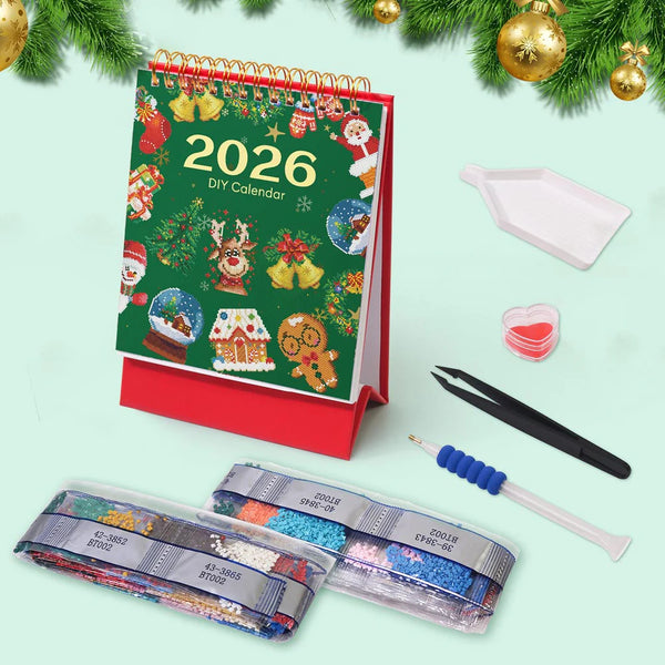 DIY 2026 Special Shape Desktop Diamond Standing Calendar – TheDiamondCrafts